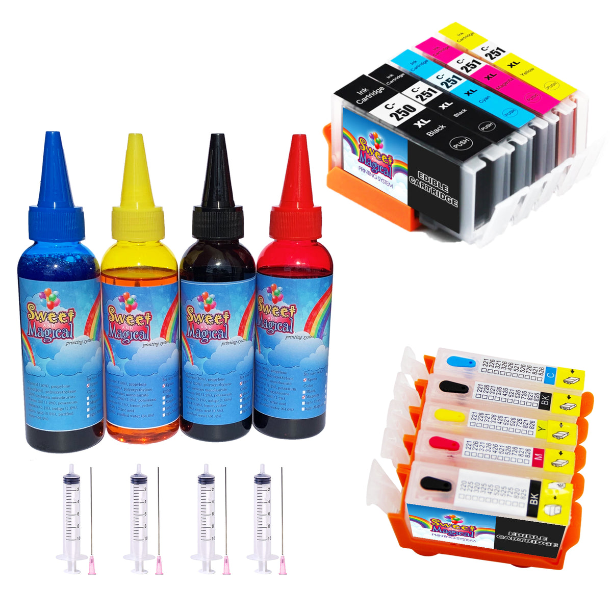 Edible Ink Refill Bundle (CLI-281/PGI-280) (Canon Compatible)| Sweet ...