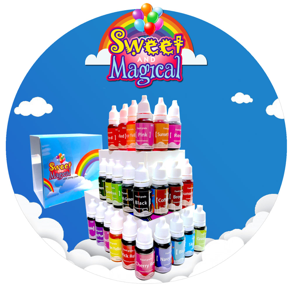Airbrush Food Colors - 24 PACK - 10 ML EACH BOTTLE| Sweet and Magical