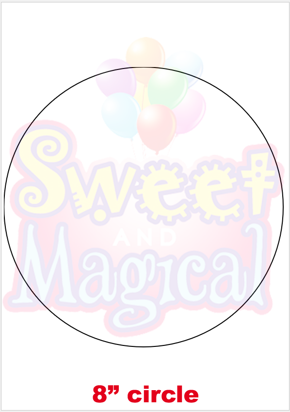 Cake Topper 8" - DIGITAL TEMPLATE (FREE ONLY WITH PURCHASE)| Sweet and ...